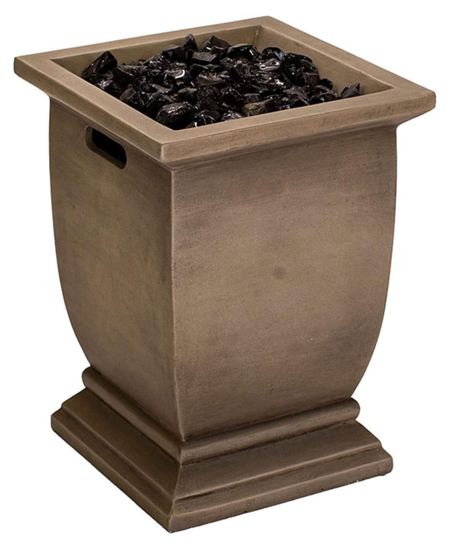 15 Inch 10,000 BTU LP Gas Outdoor Concrete Style Fire Column Patio ...