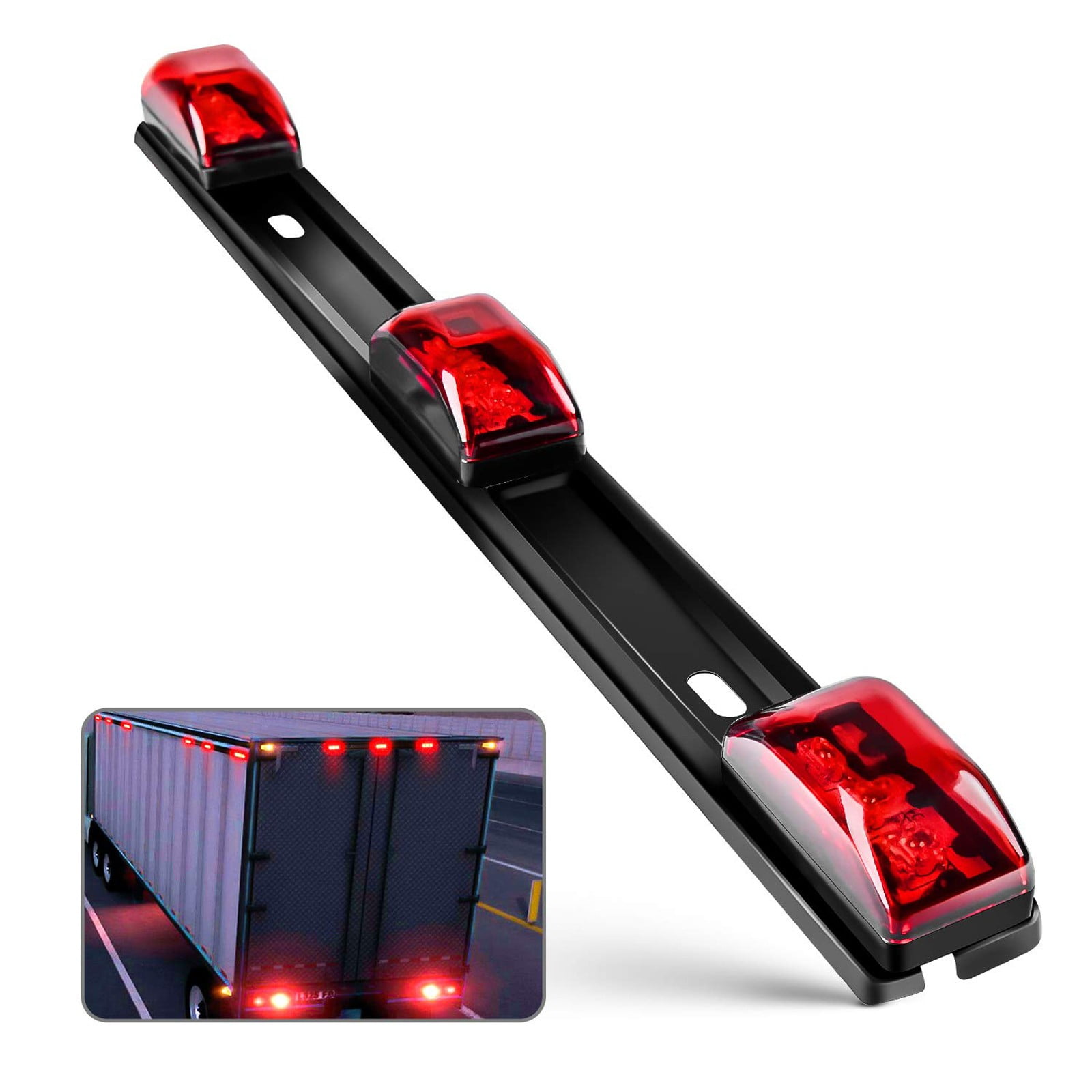 15 Inch 9led Trailer Tail Light Bar Waterproof Red Beach Motorcycle ...