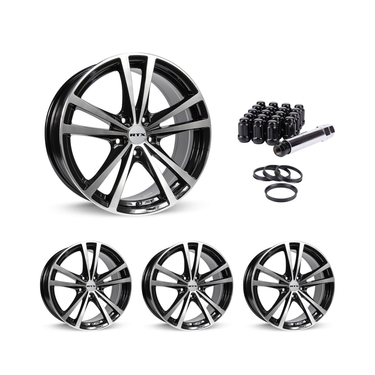 15 Inch Black Rims (Set of 4) for 2010-2017 Kia Forte Koup, RTX 81223 ...