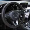 Leather Car Steering Wheel Cover, Non-Slip Car Wheel Cover Protector ...