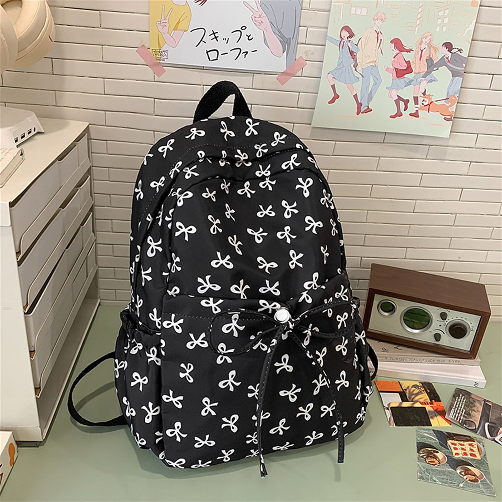 15 Inch Coquette Bow Backpack Bow Backpack, Kawaii Backpack Set ...