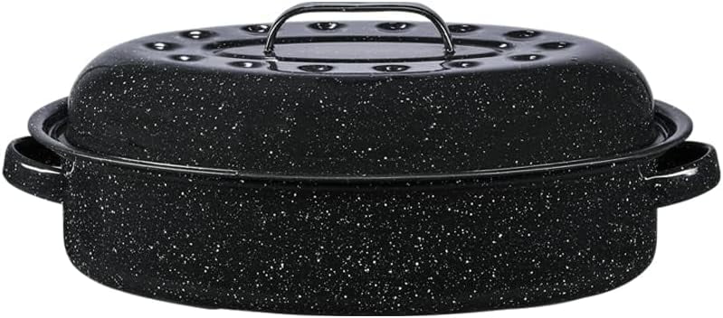 15-Inch Covered Oval Roaster -Steel Basic Cookware, Nonstick & Chemical ...