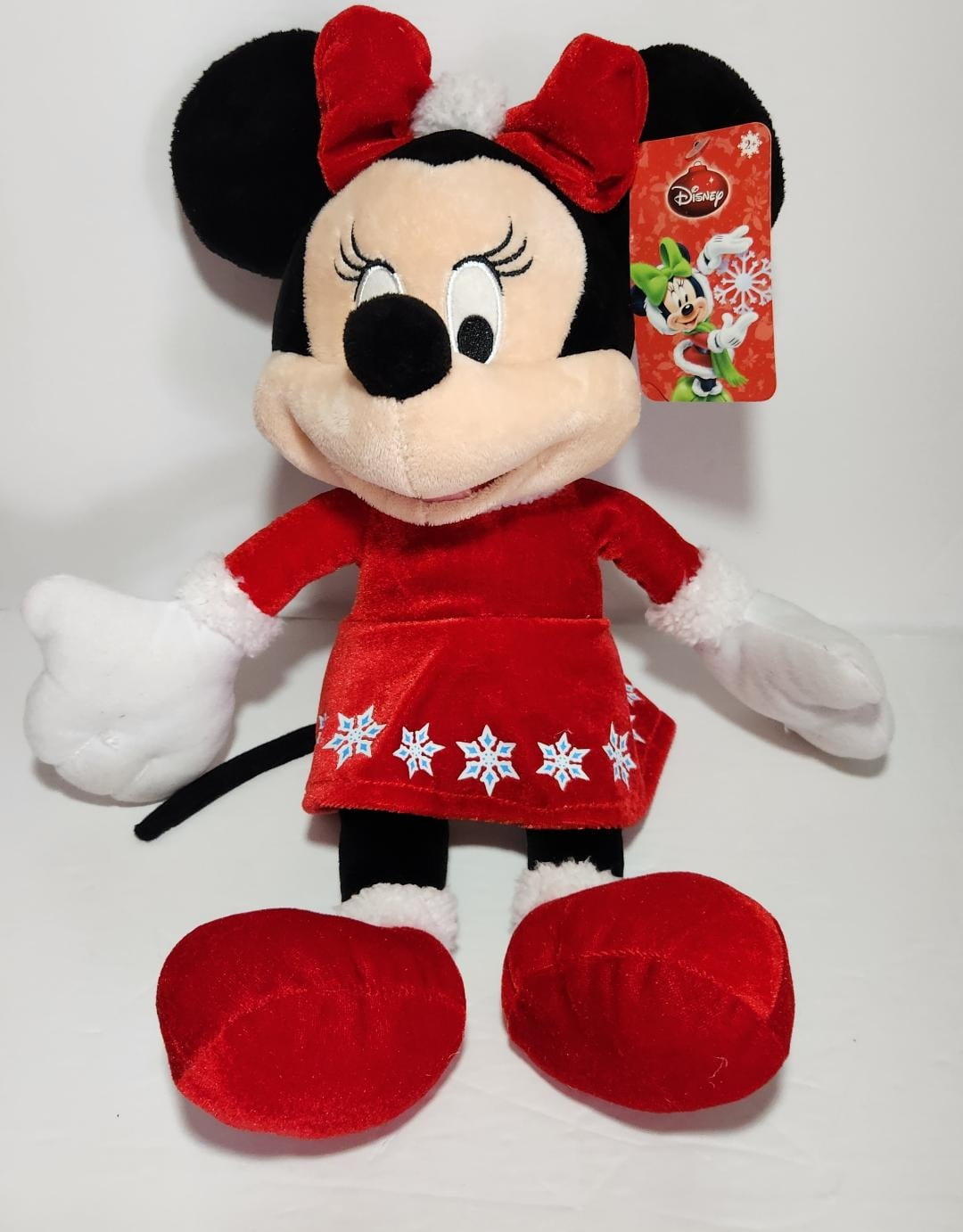 15 Inch Disney Minnie Mouse in Snowflake Dress Bowtique Jingle Bell ...