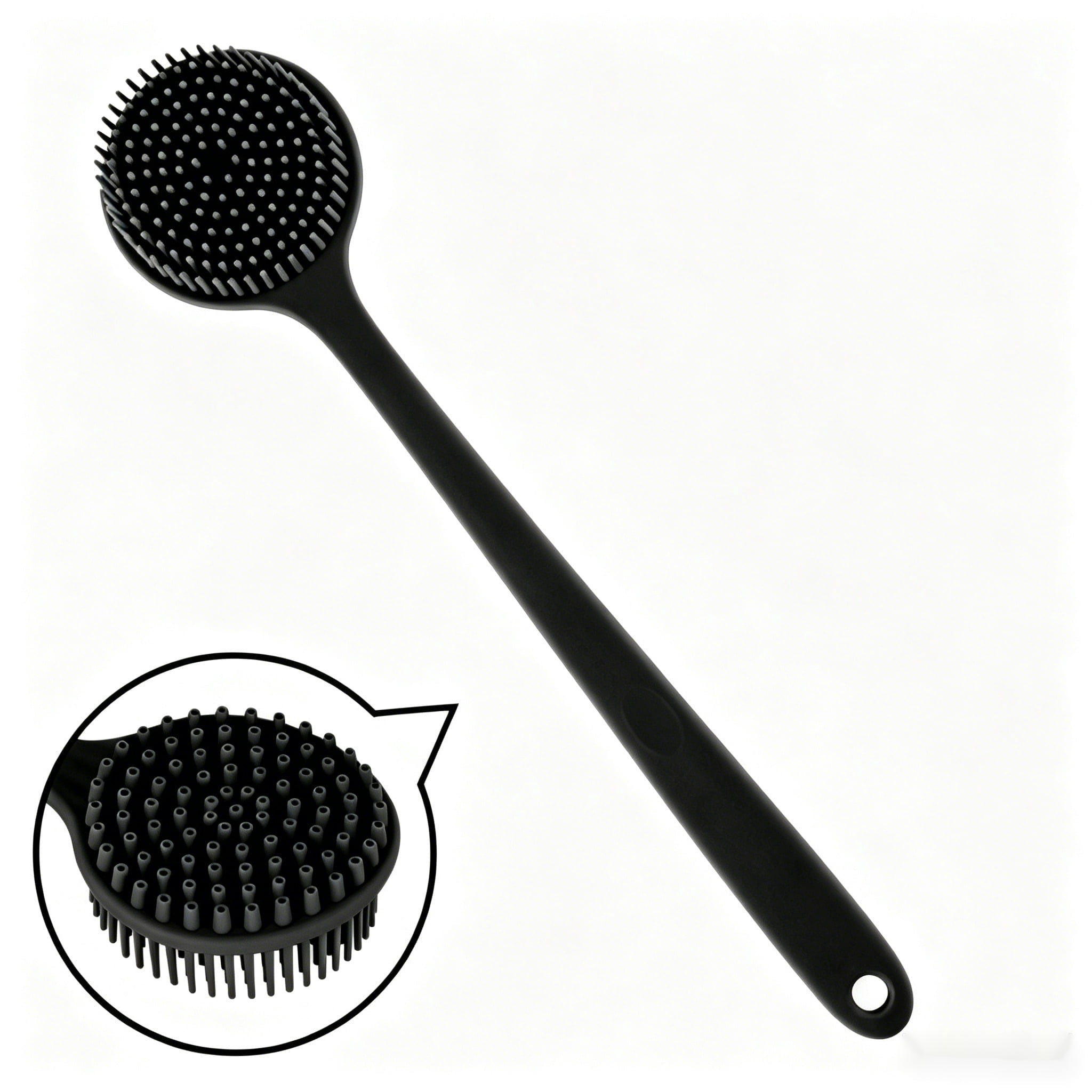 15 Inch Double Sided Silicone Back Scrubber with Long Handle ...