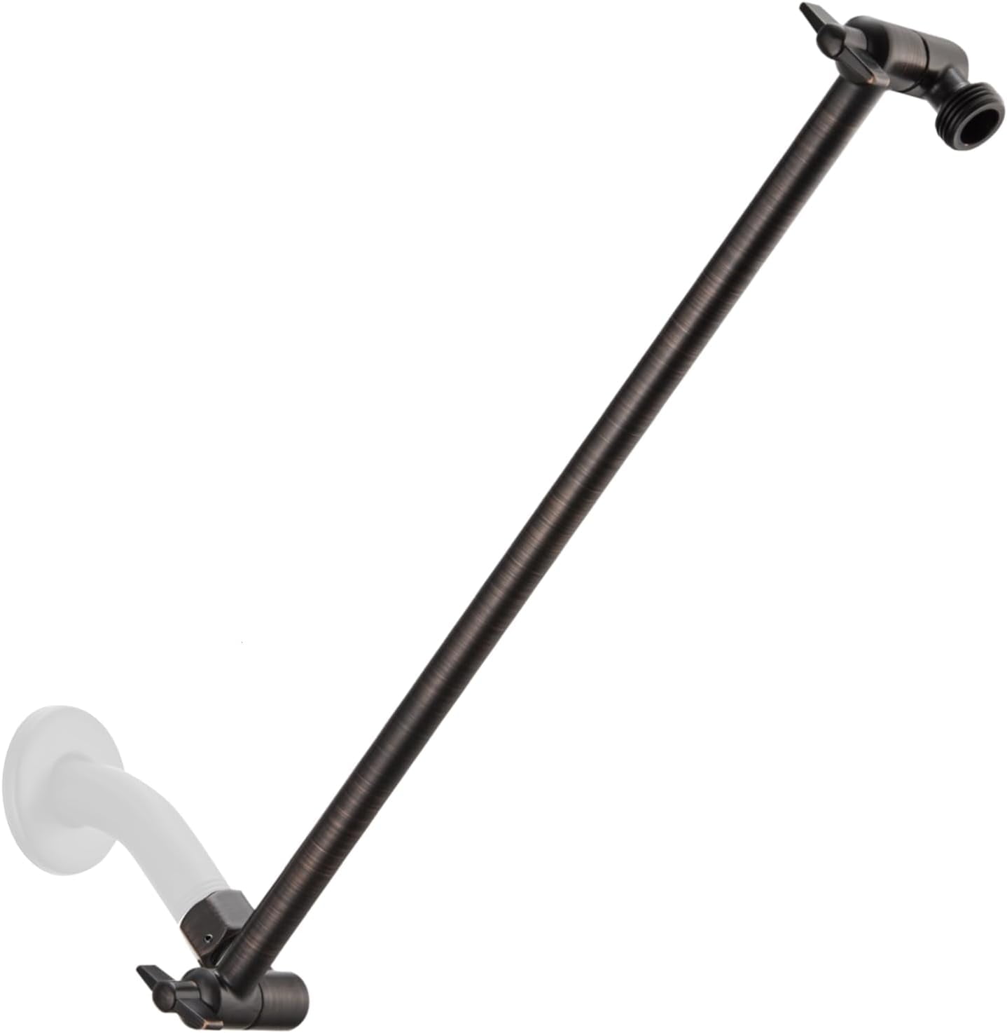 15 Inch Extra Long Adjustable Shower Head Extension Arm with Locking ...