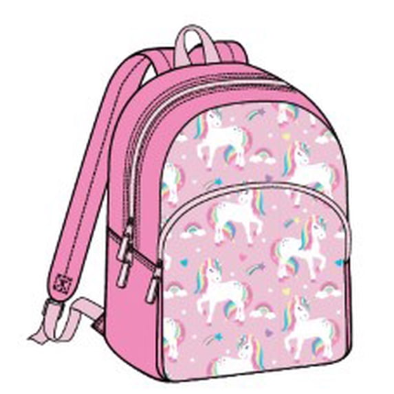 15 Inch Fun Printed Backpack with Front Zippered Pocket & Padded ...
