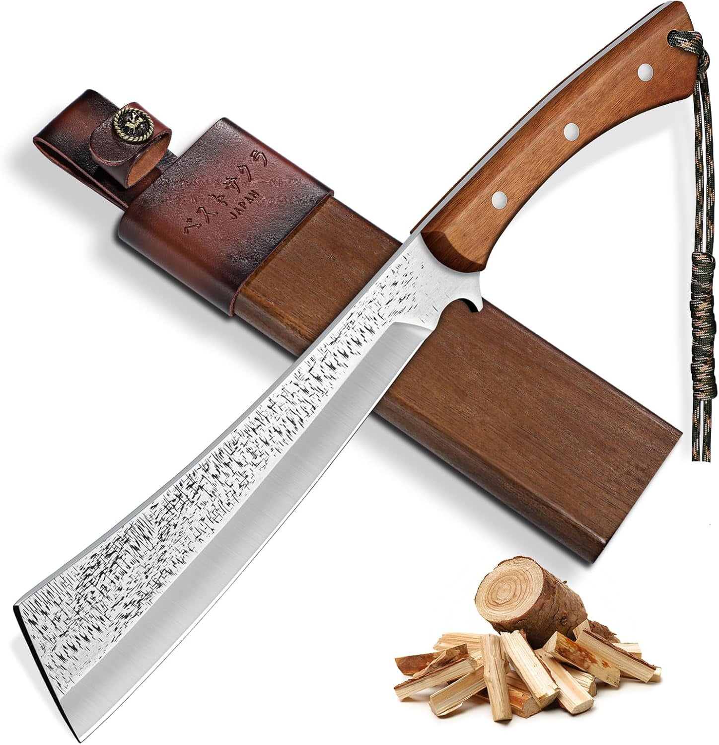 "15 Inch Heavy Duty Machete - Fixed Blade for Tree Cutting, Yard Work ...