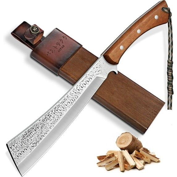 "15 Inch Heavy Duty Machete - Fixed Blade for Tree Cutting, Yard Work ...