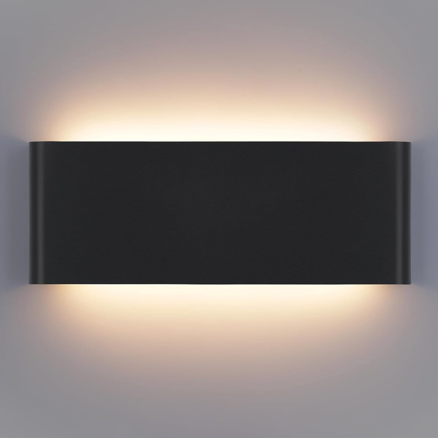 15 Inch Modern Black LED Vanity Light Wall Sconce, 20W Dimmable with 5 ...