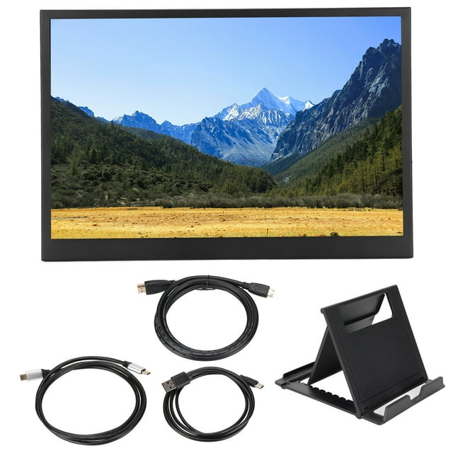 15 Inch Monitor FHD 1440x900 178° IPS Portable Monitor DC5V/2A 16:9 ...