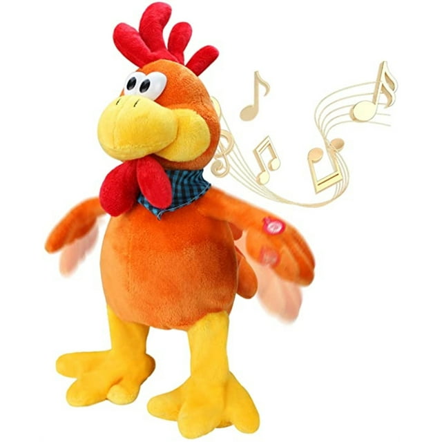 15 Inch Musical Squawking Chicken Toy Singing Waving Rooster Electronic ...
