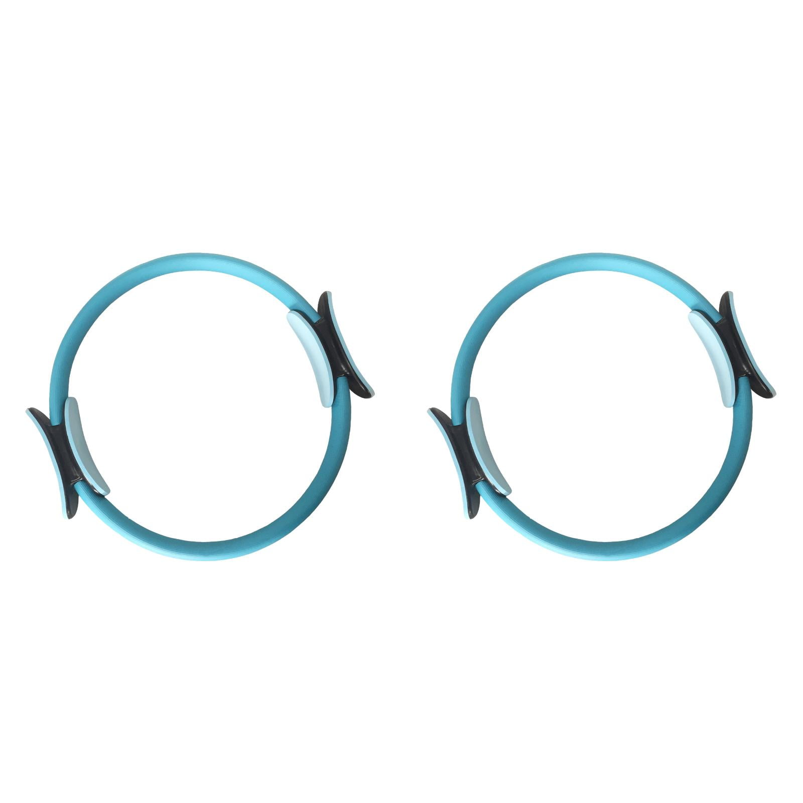 15-Inch Pilates Ring Circle with Dual Padded Handles, 2PCS Yoga Rings ...