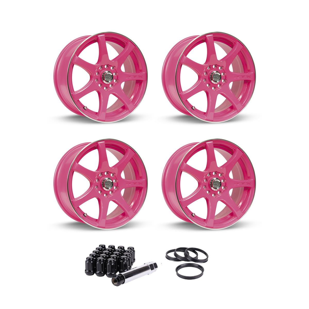 15 Inch Pink Rims (Set of 4) for 2014-2019 Nissan Versa Note, RTX 81117 ...