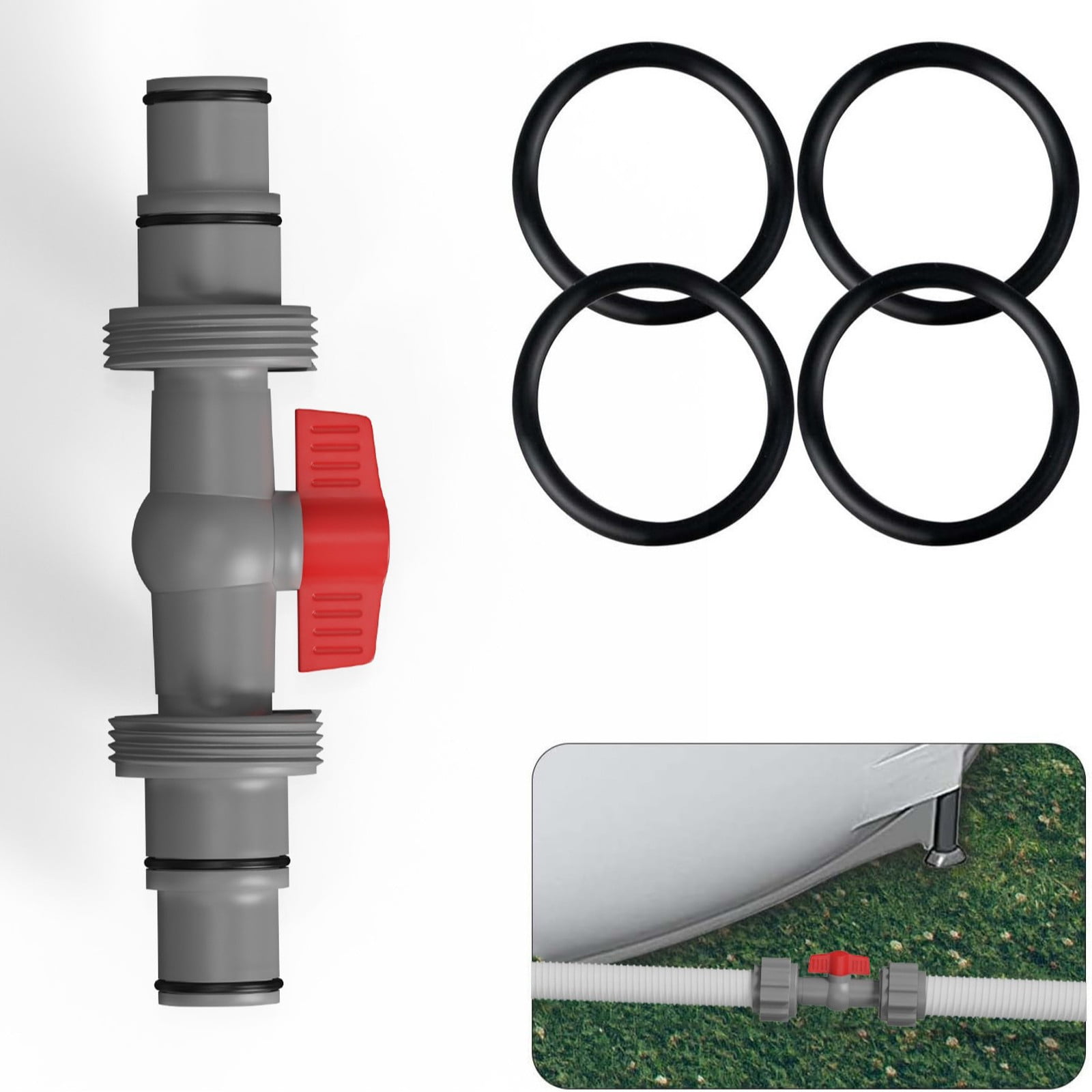 15 Inch Pool Hose Connector T Joint Adapter Leak Proof Replacement ...