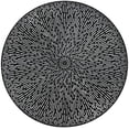 15 Inch Round Placemats Set of 18, Black Vinyl Washable Wipeable Easy ...