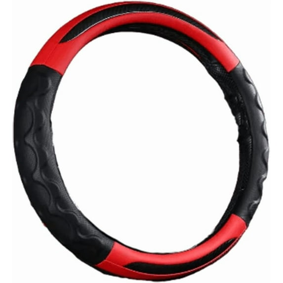 15 Inch Steering Wheel Cover, Anti Slip Breathable Leather Steering ...