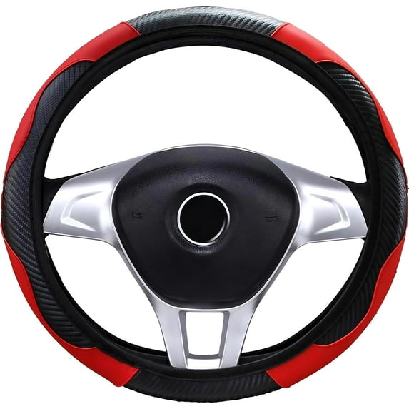 15 Inch Steering Wheel Covers, Anti-flip Microfiber Leather for ...