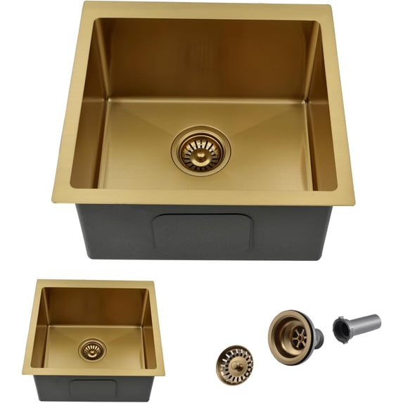 15 Inch Undermount Bar Sink, 15x15 Bar Sink Undermount Small Wet Bar 18 ...