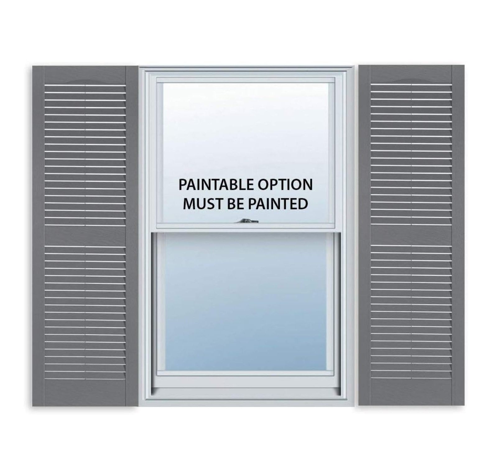 15 Inch x 35 Inch Standard Louver Exterior Vinyl Window Shutters ...