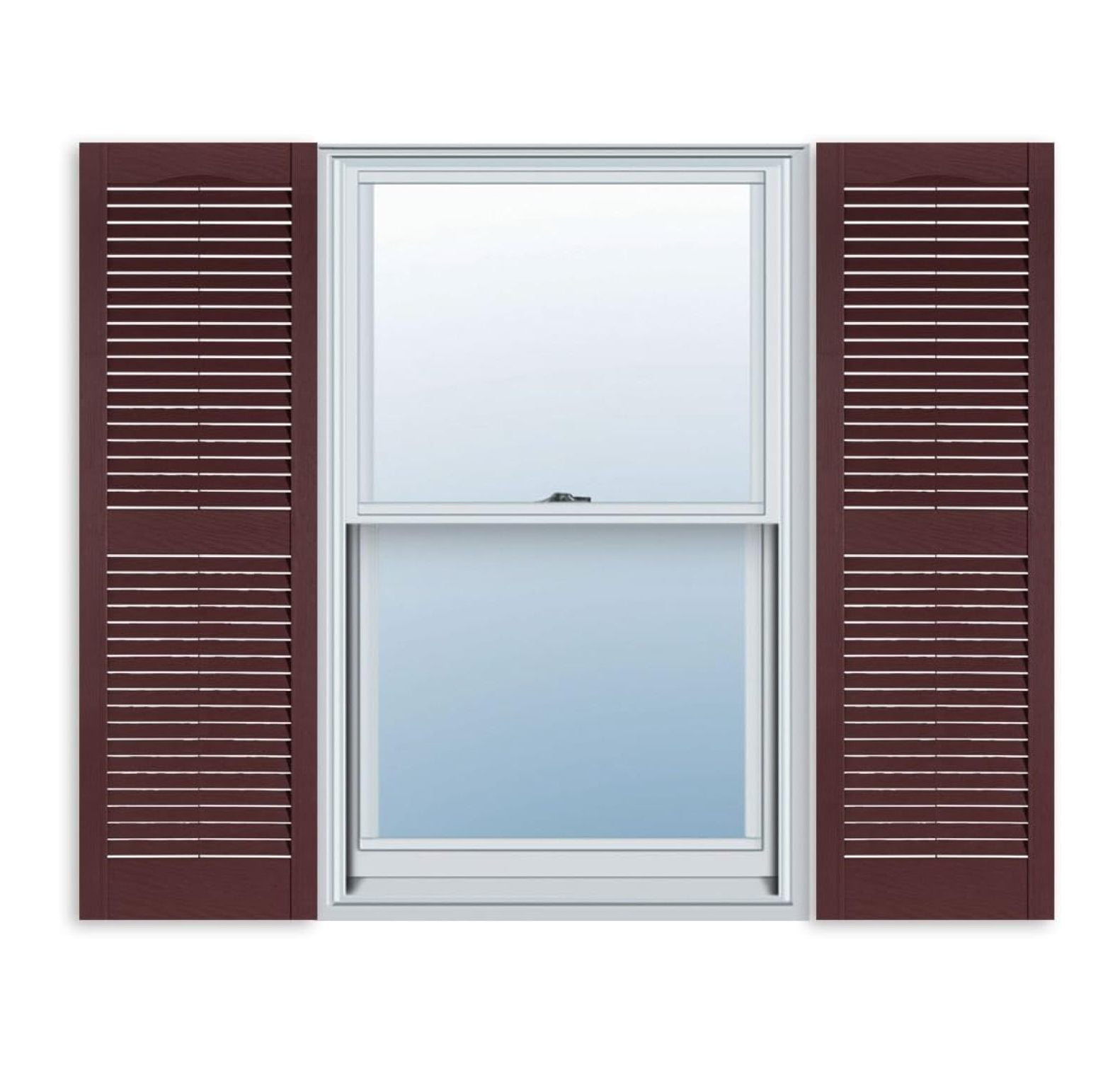 15 Inch x 47 Inch Standard Louver Exterior Vinyl Window Shutters ...