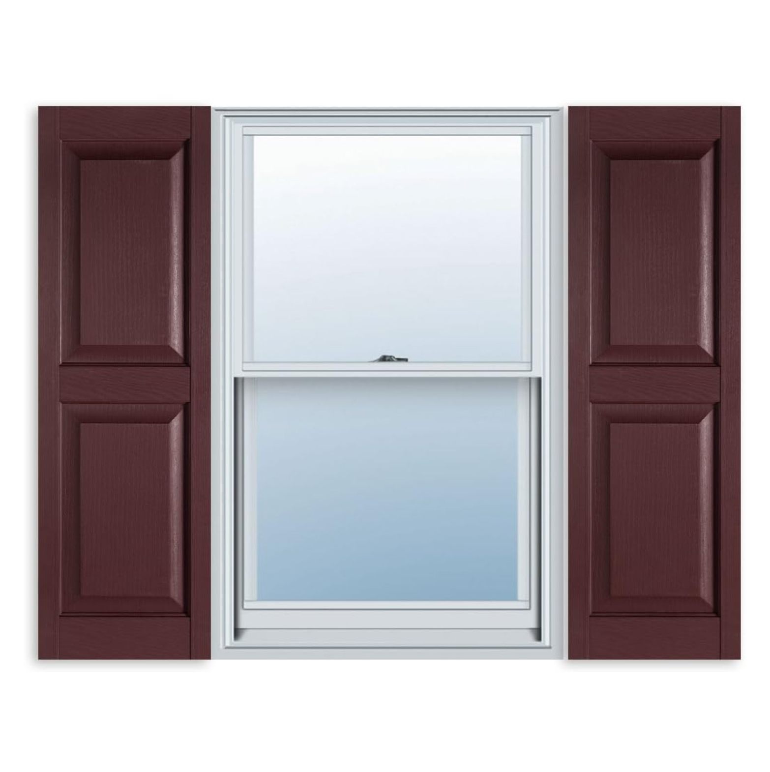 15 Inch x 51 Inch Standard Raised Panel Exterior Vinyl Shutter ...