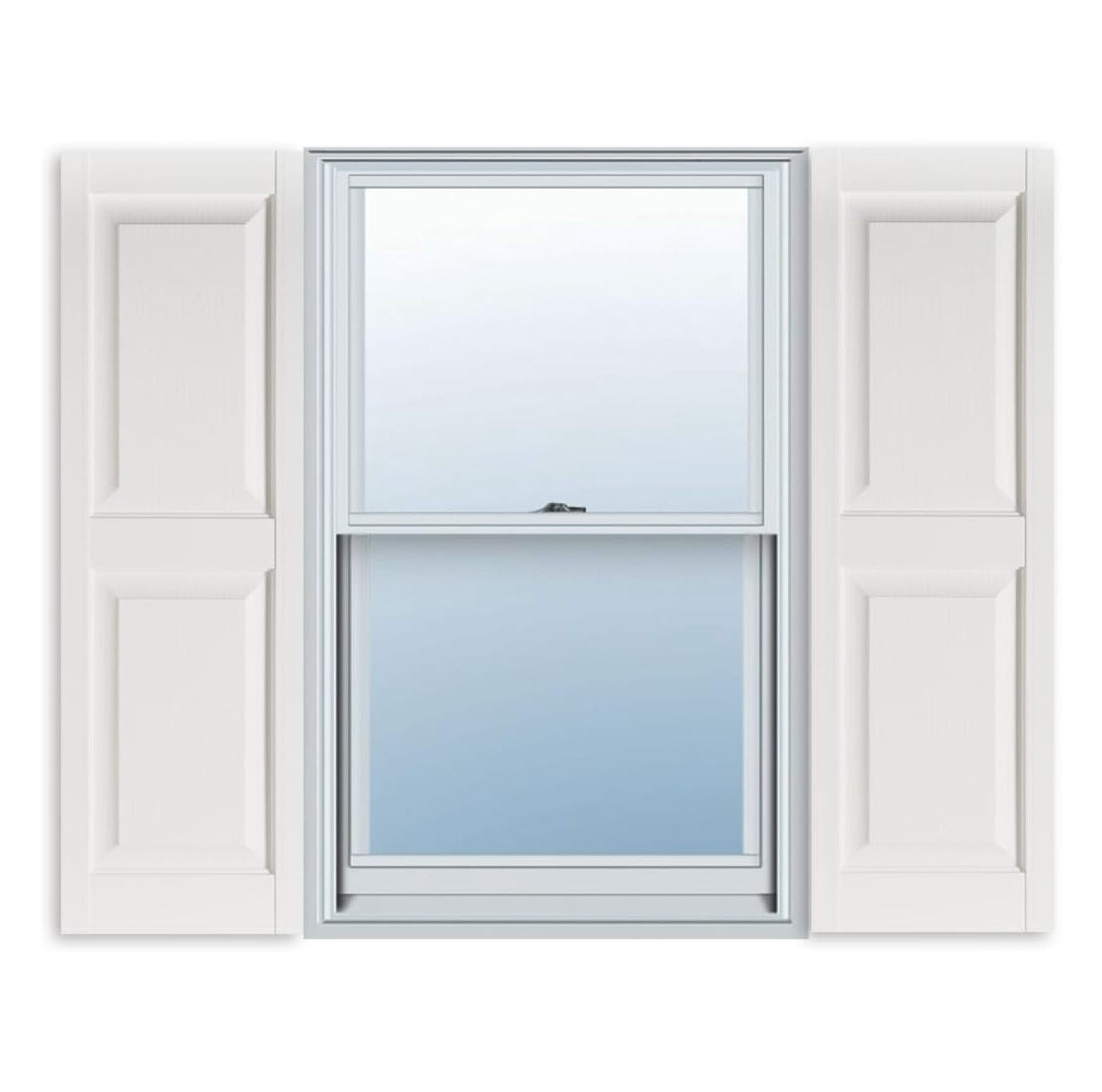 15 Inch x 71 Inch Standard Raised Panel Exterior Vinyl Shutter, White ...