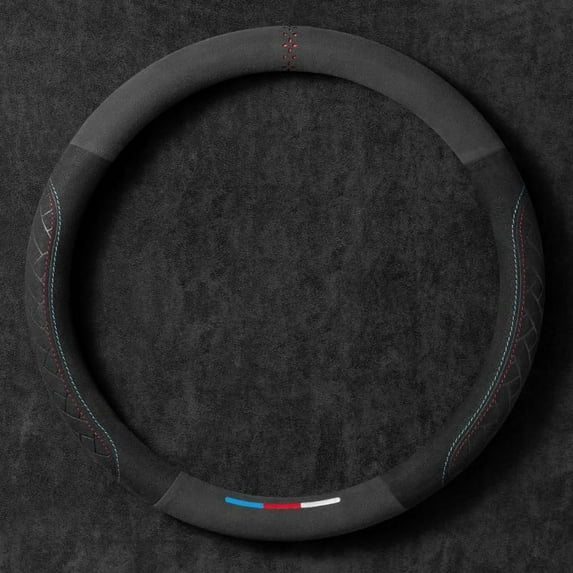 15 Inches Anti-slip Suede Pattern Car Steering Wheel Covers, No ...