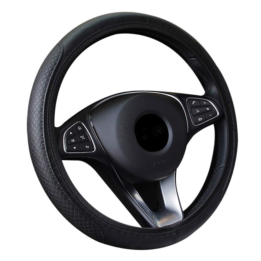 15 Inches Microfiber Leather Steering Wheel Covers Anti-Slip Universal ...