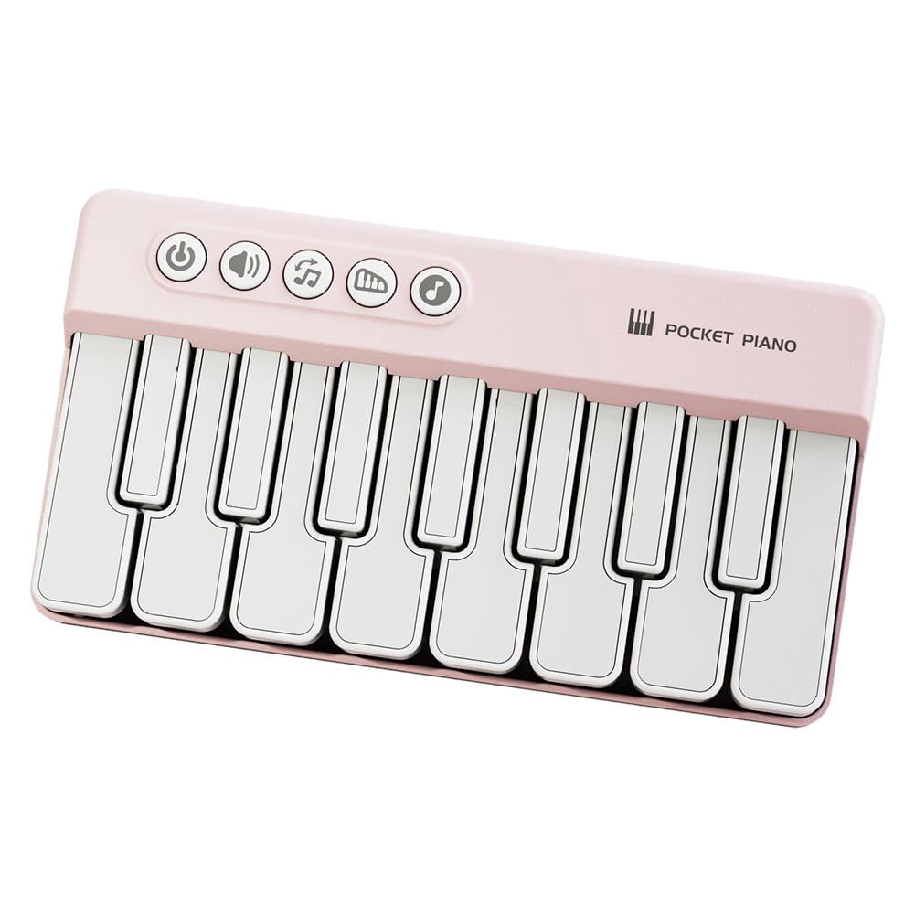 15-Key Mini Electronic Piano with RGB Backlit Keys Portable ABS ...