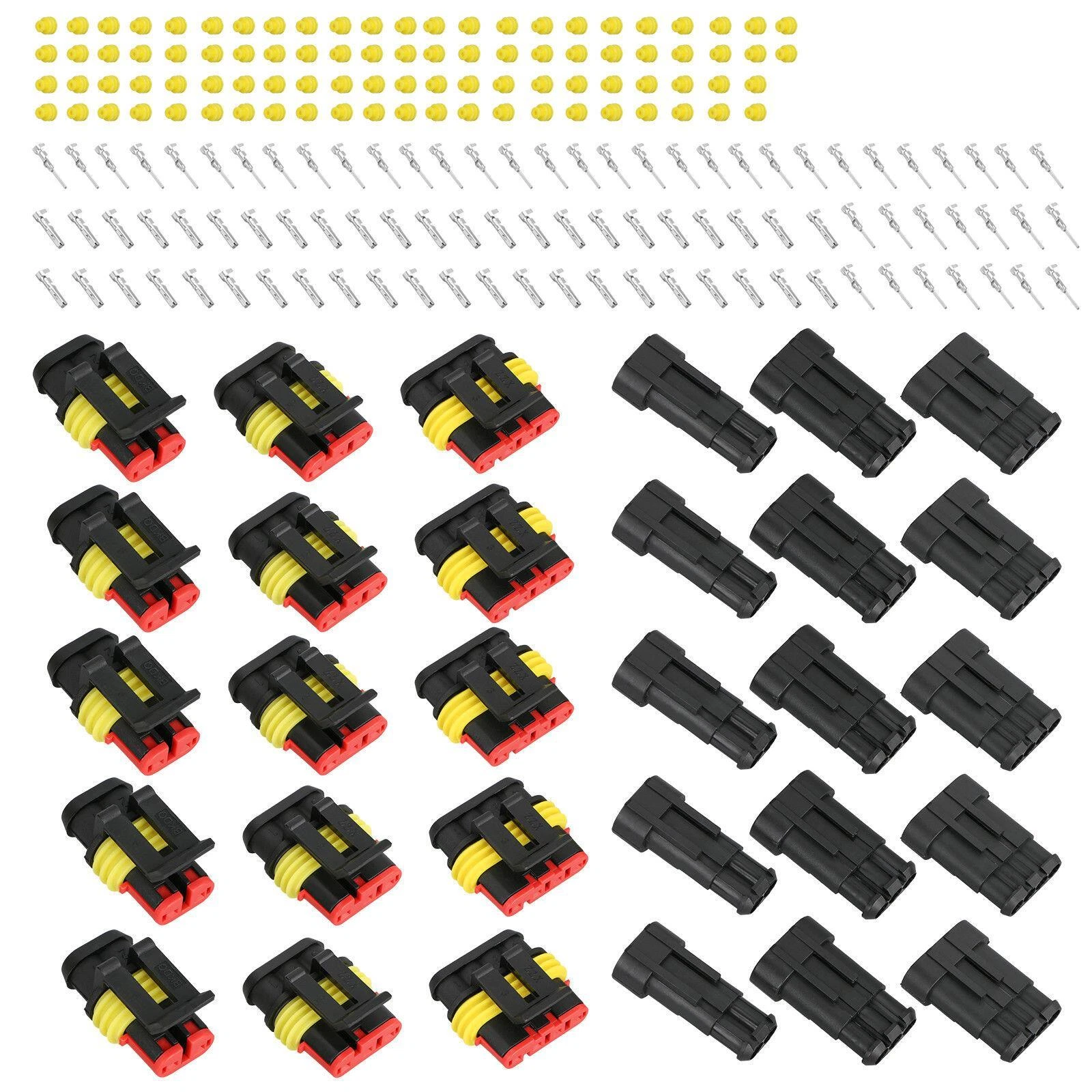 15 Kits 2+3+4 Pins Auto Car Super Seal Waterproof Electrical Wire ...