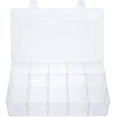 15 Large Grids Clear Plastic Jewelry Box Organizer Storage Container ...