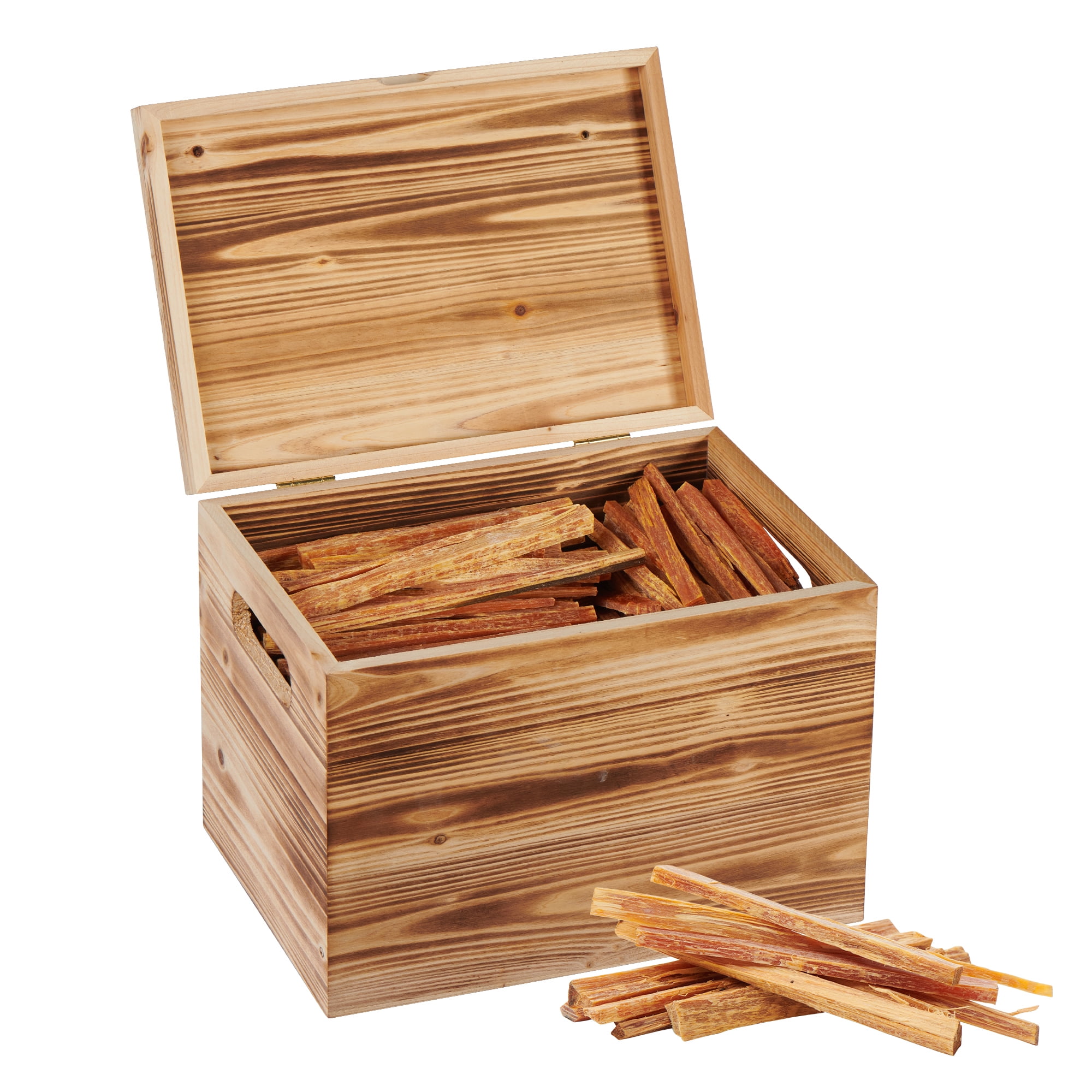 15 Lbs Fatwood Fire Starter Sticks with Wooden Box, 100% Natural ...