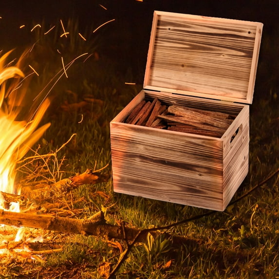 15 Lbs Fatwood Fire Starter Sticks with Wooden Box, 100% Natural ...