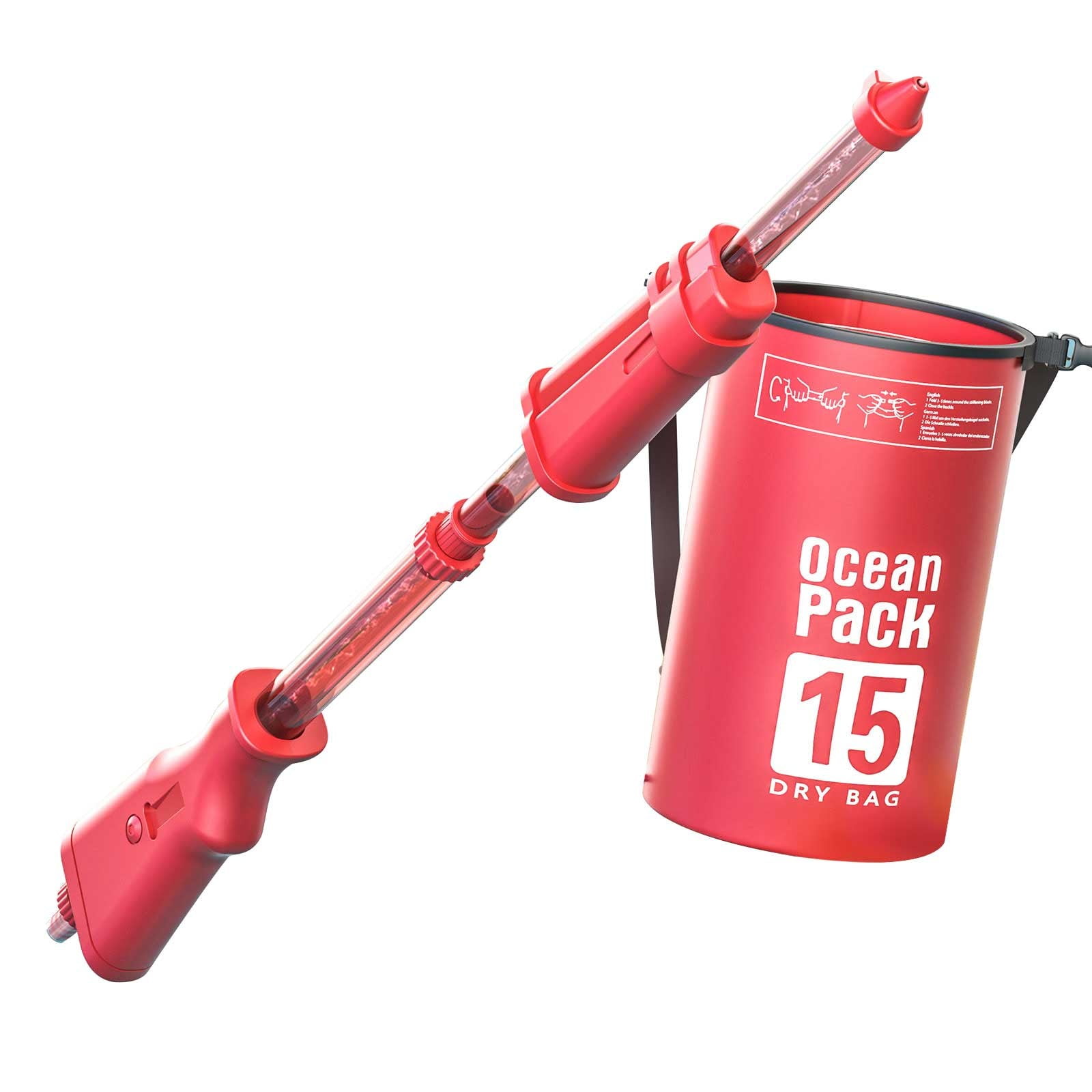 15 Liter Backpack Water Blaster High Capacity Water Gun Pull Out Water ...