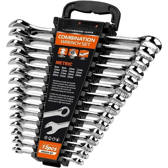 15- Metric Wrench Sets, Combination Wrench Set Metric 8-22mm, Torque ...