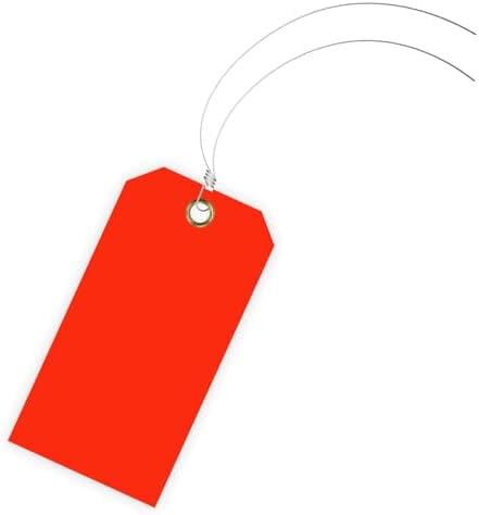 15 Mil Blank Plastic Hang Tags with Attached Wire – 2" x 4" Heavy Duty ...