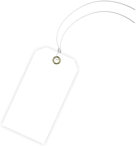 15 Mil Blank Plastic Hang Tags with Attached Wires – 2" x 4" Heavy Duty ...