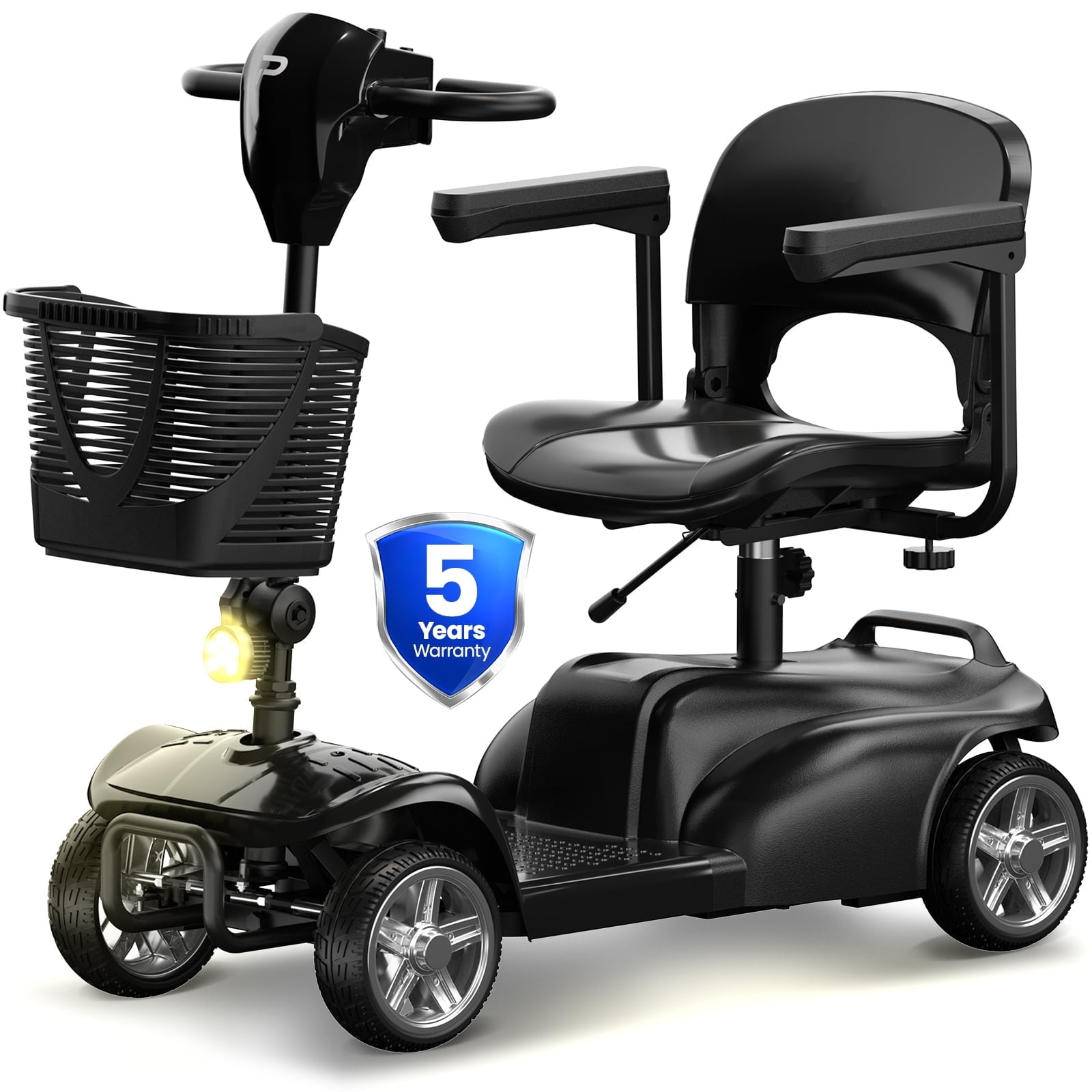 15 Miles 4-Wheel Mobility Scooter for Adults/Seniors, Electric Folding ...