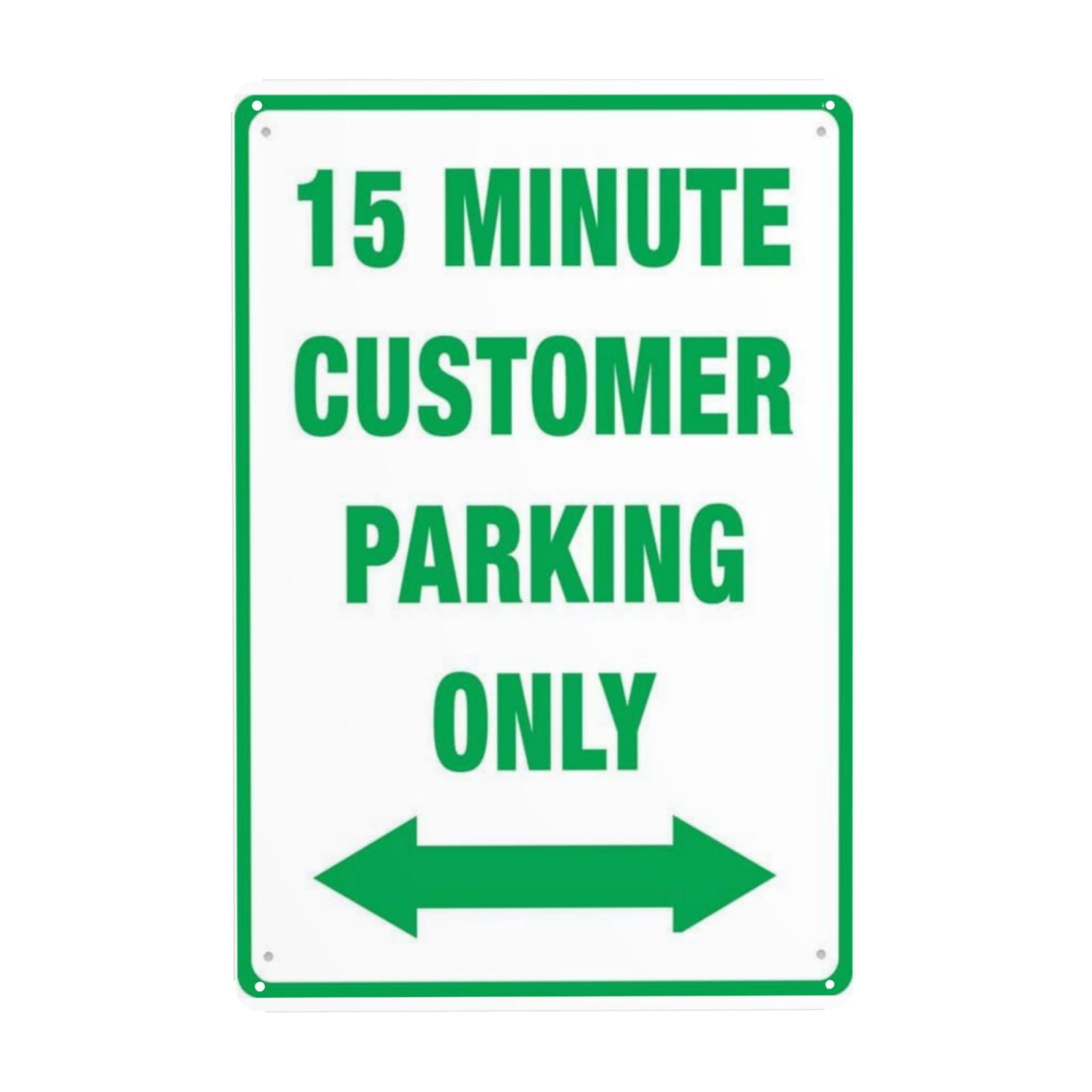 15 Minute Customer Parking Arrow Two Way Arrow Metal Signs Tin Sign ...