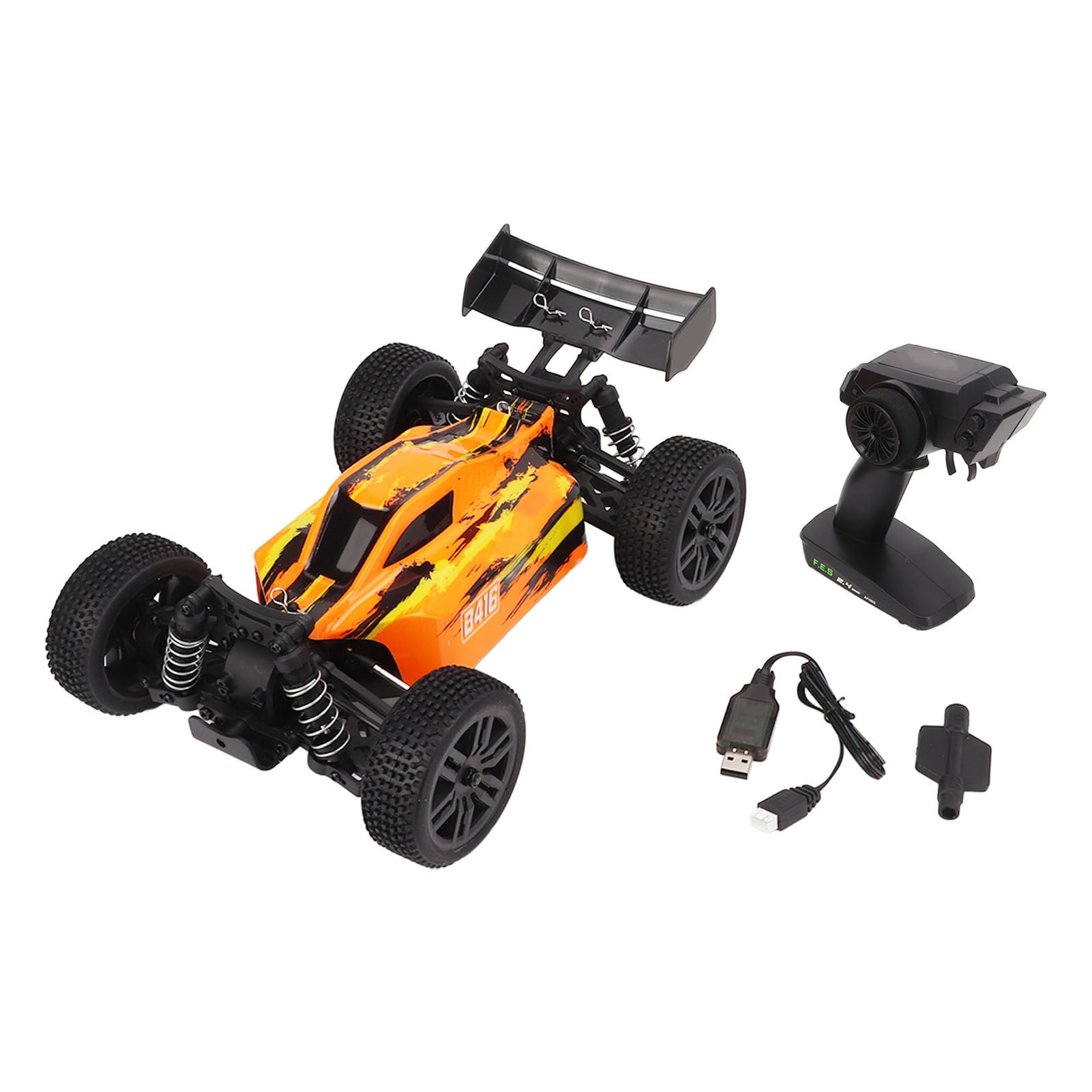 15-Minute Fun for Kids & Boys, Orange Speedster Toy 2.4GHz 1/14 Scale ...