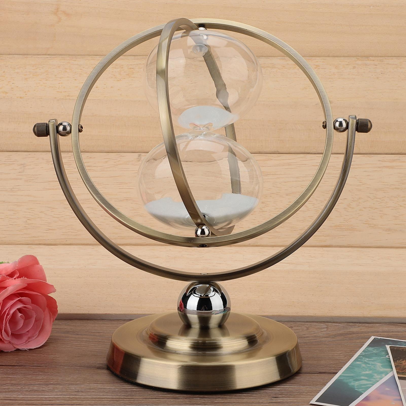 15 Minutes Rotating Sand Hourglass,Metal Hour Glass Sand Timer for ...