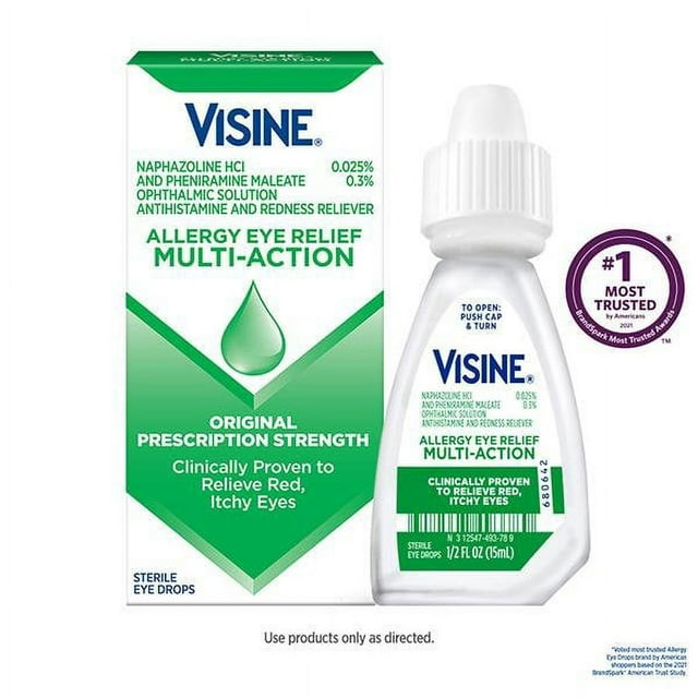 15 Ml Visine Multi Action Allergy Eye Drops PK2B - Walmart.com