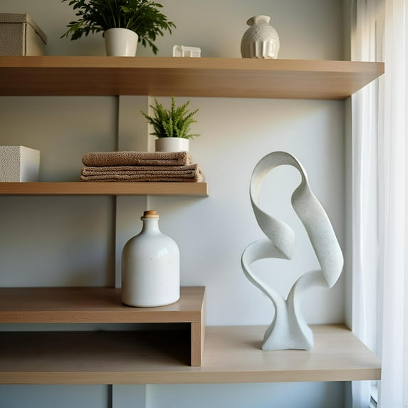 15" Modern Abstract Ribbon Decorative Sculpture, Knot Sculptures,Home ...