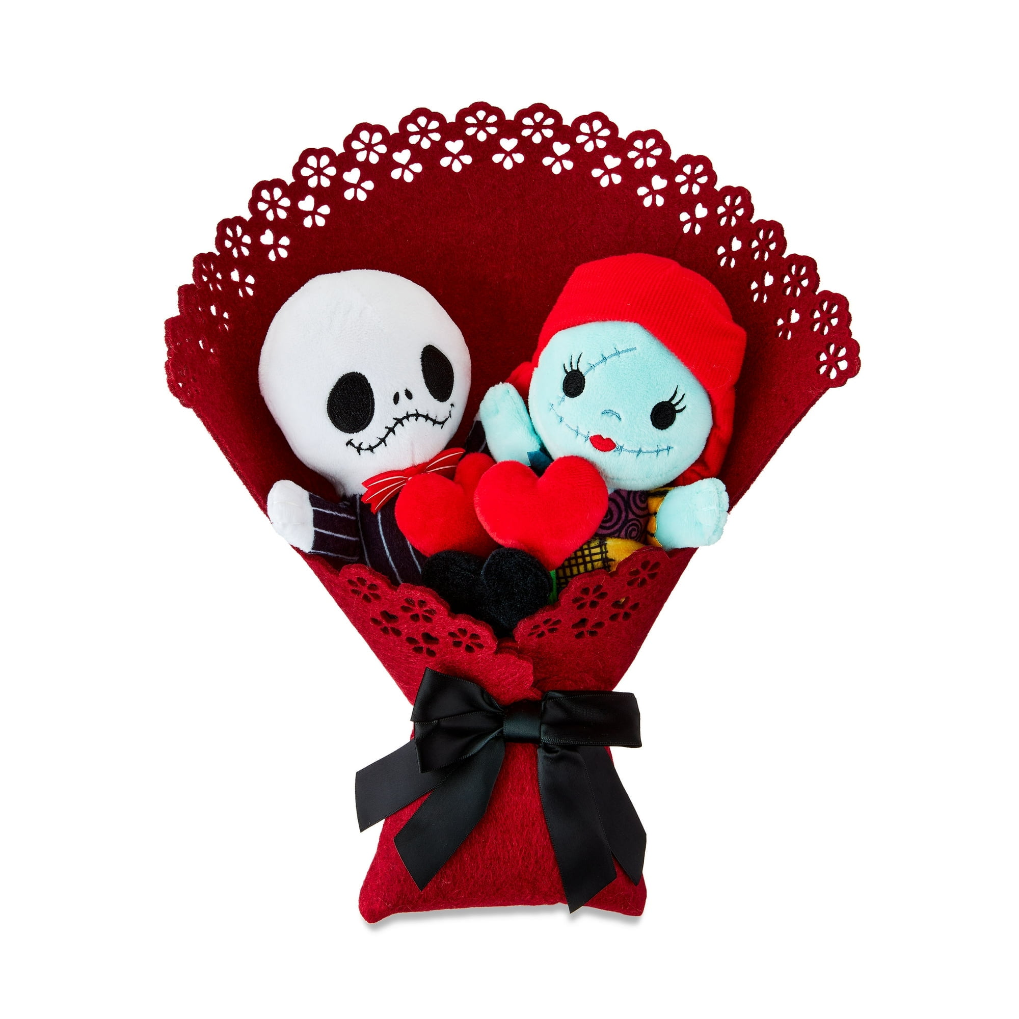 15" Nightmare Before Christmas Jack and Sally Skellington Plush Valentine's Bouquet - Walmart.com