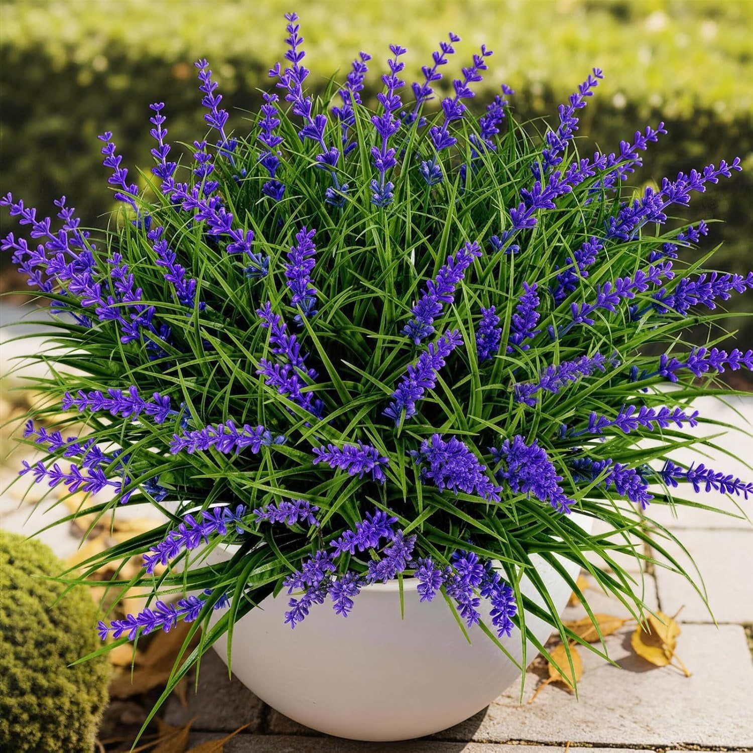 15 No-Fade Outdoor Artificial & , Adjustable Height Lavender Indoor ...