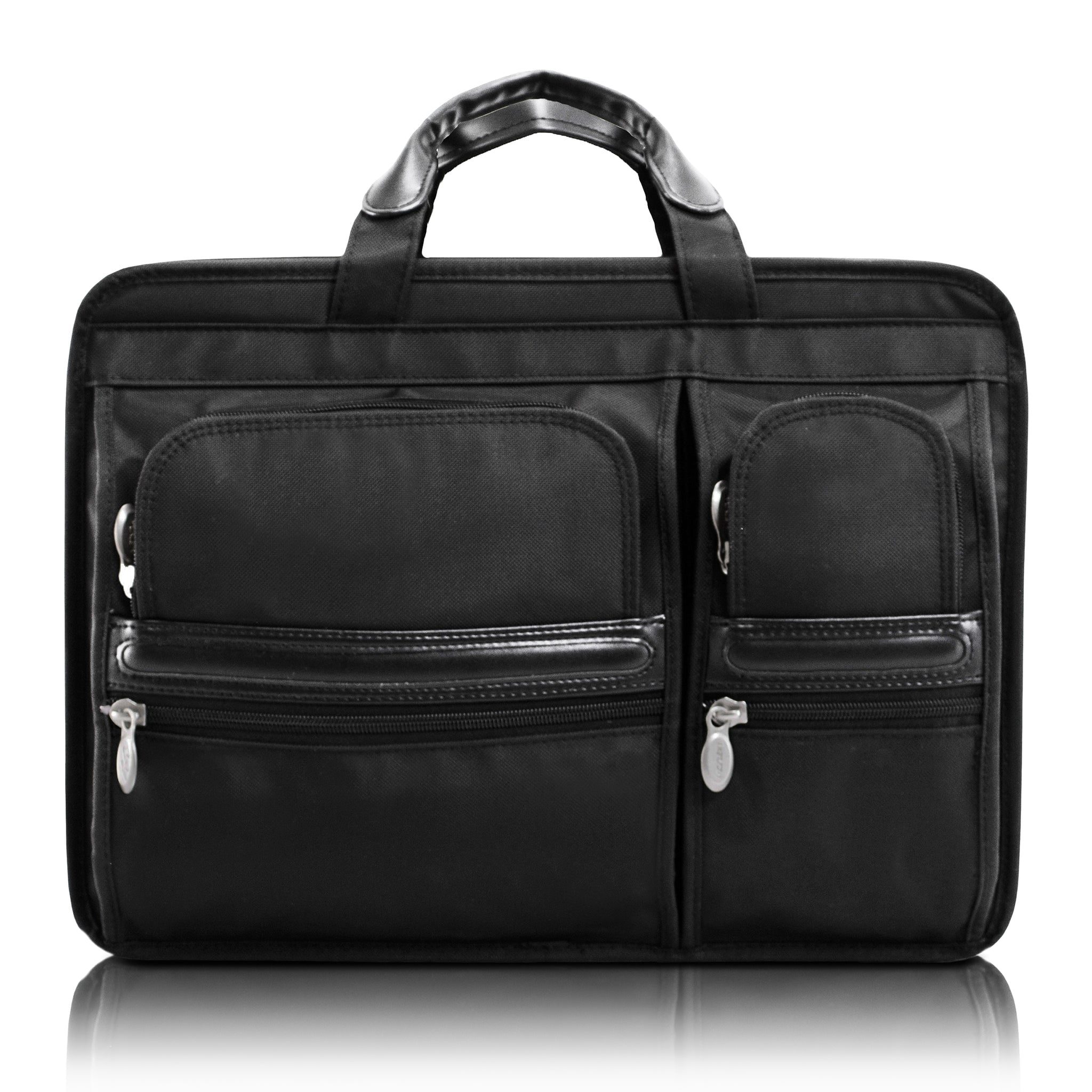 15" Nylon Double Compartment Laptop Briefcase - Walmart.com