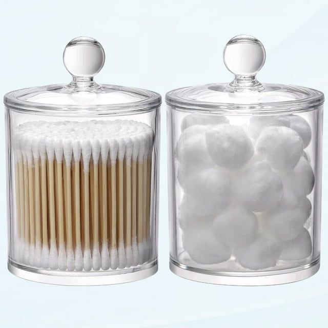 15 Ounce Qtip Apothecary Jar Bathroom Container Dispenser Holder For