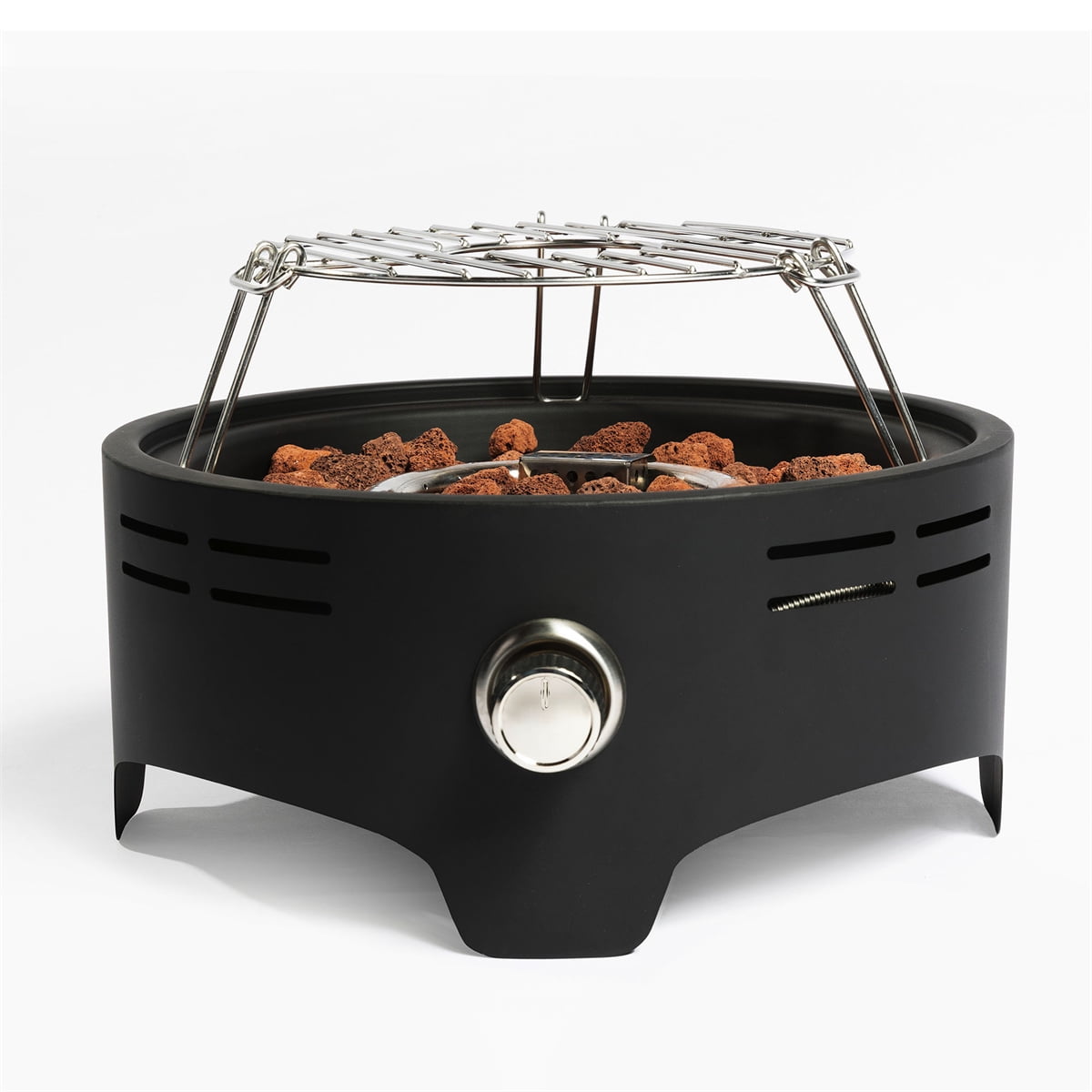 15" Outdoor Propane Fire Pit, Portable Camping Fire with Cooking ...