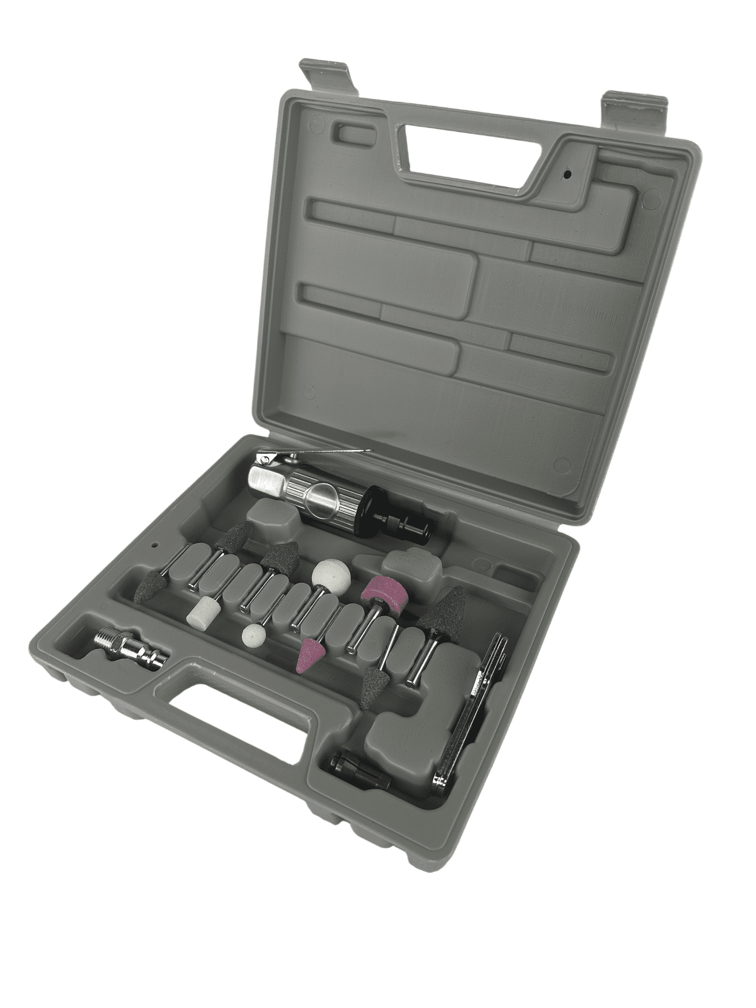 15 PC AIR DIE GRINDER KIT 1/4" 1/8" Rotary Air Compressor Tool Kit Set ...