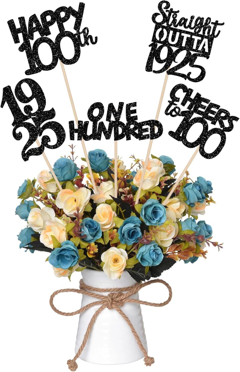 15 PCS 100th Birthday Centerpiece Sticks One Hundred Happy 100th ...